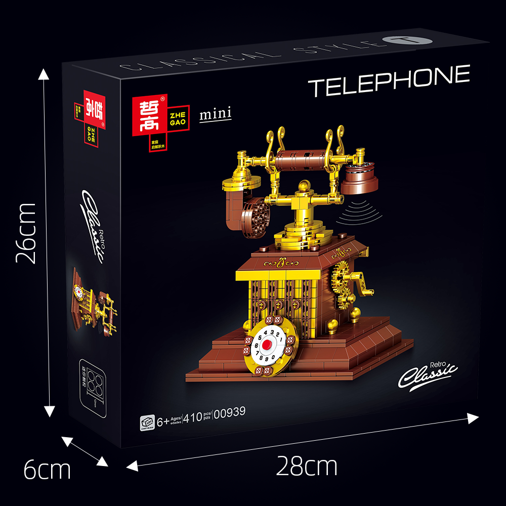 Buy Slstoys Zhe Gao Block Classic Retro Series Sewing Machine Phonograph Radio Phone Typewriter ...