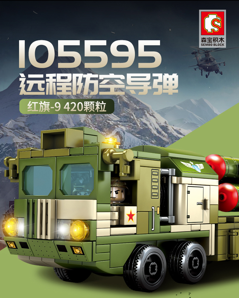 Buy Slstoys Sembo Block 105595 Military Series HQ-9 Anti Aircraft ...