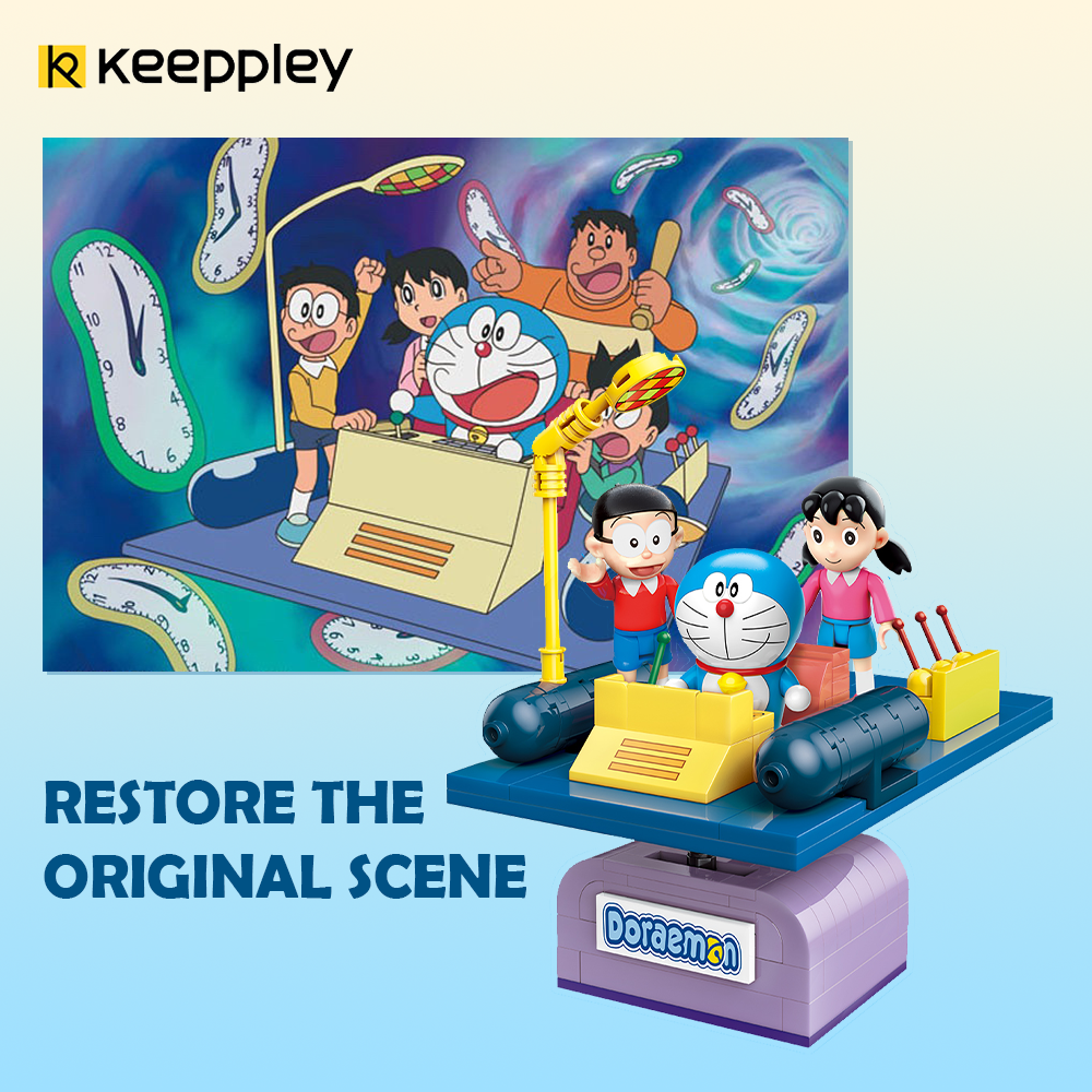 Buy Slstoys Qman Keeppley K20401 Doraemon Time Machine Cartoon ...