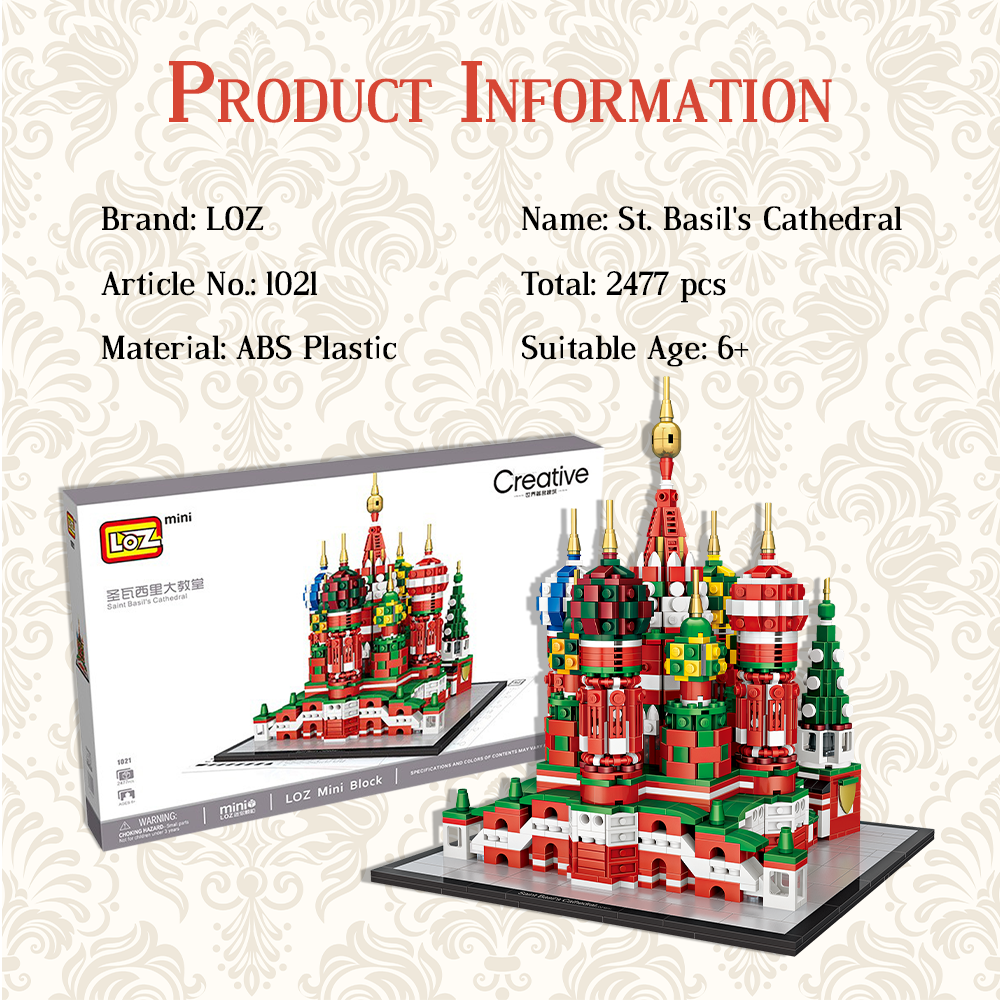 Buy Slstoys LOZ IDEAS 1021 Mini Block Creative St. Basil's Cathedral ...