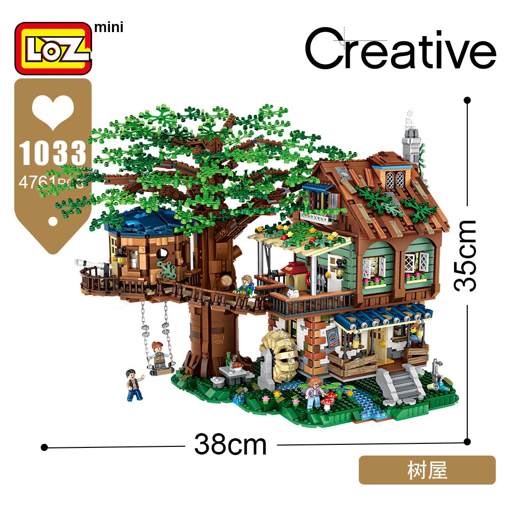 Buy Slstoys LOZ 1033 Tree House Building Architecture Nano Diamond ...
