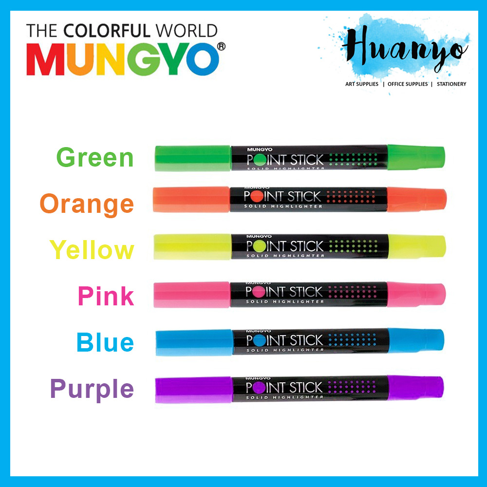 Buy Huanyo Mungyo Point Stick Solid Highlighter Pen (Ink Jet Safe) [Per ...