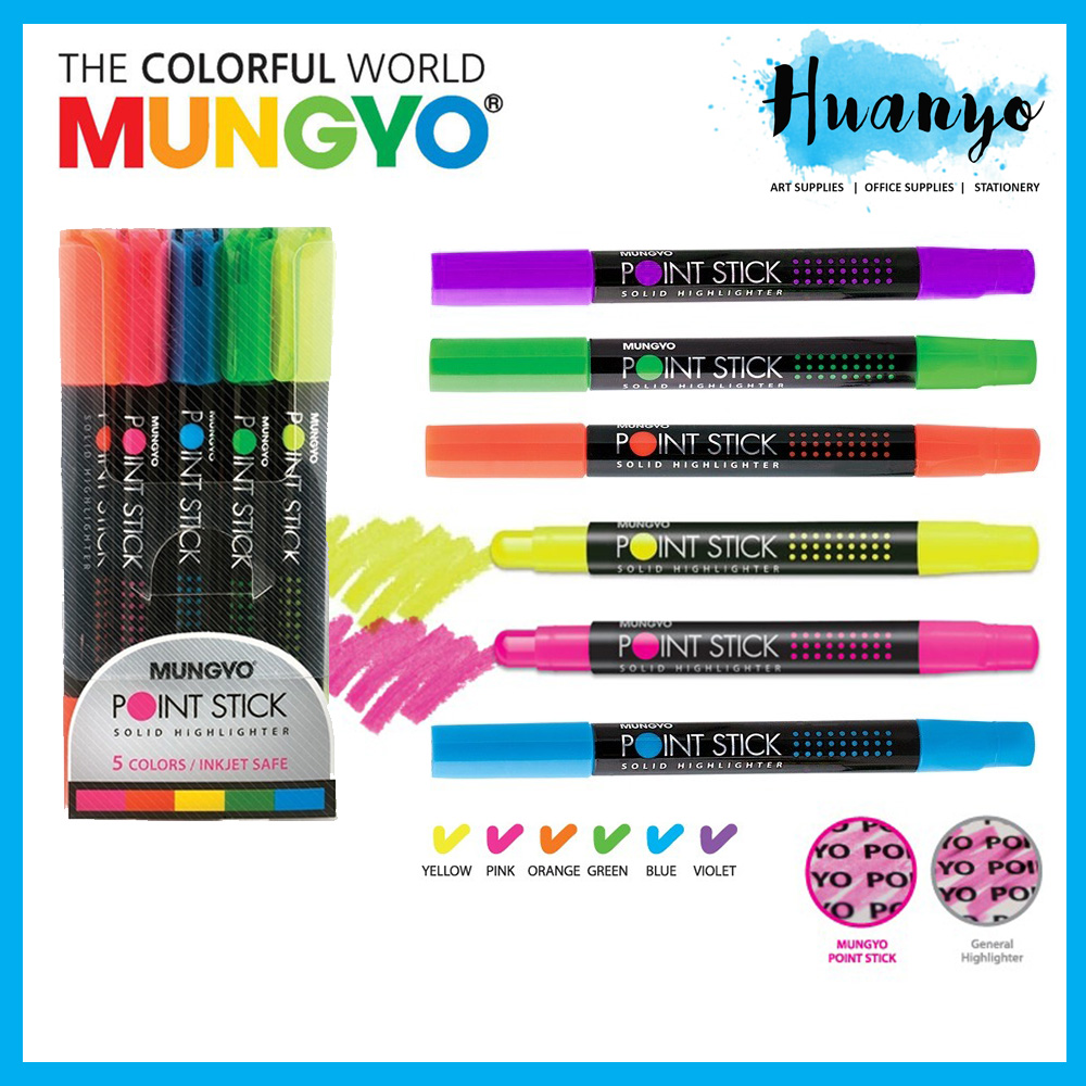 Buy Huanyo Mungyo Point Stick Solid Highlighter Pen (Ink Jet Safe) [Per ...