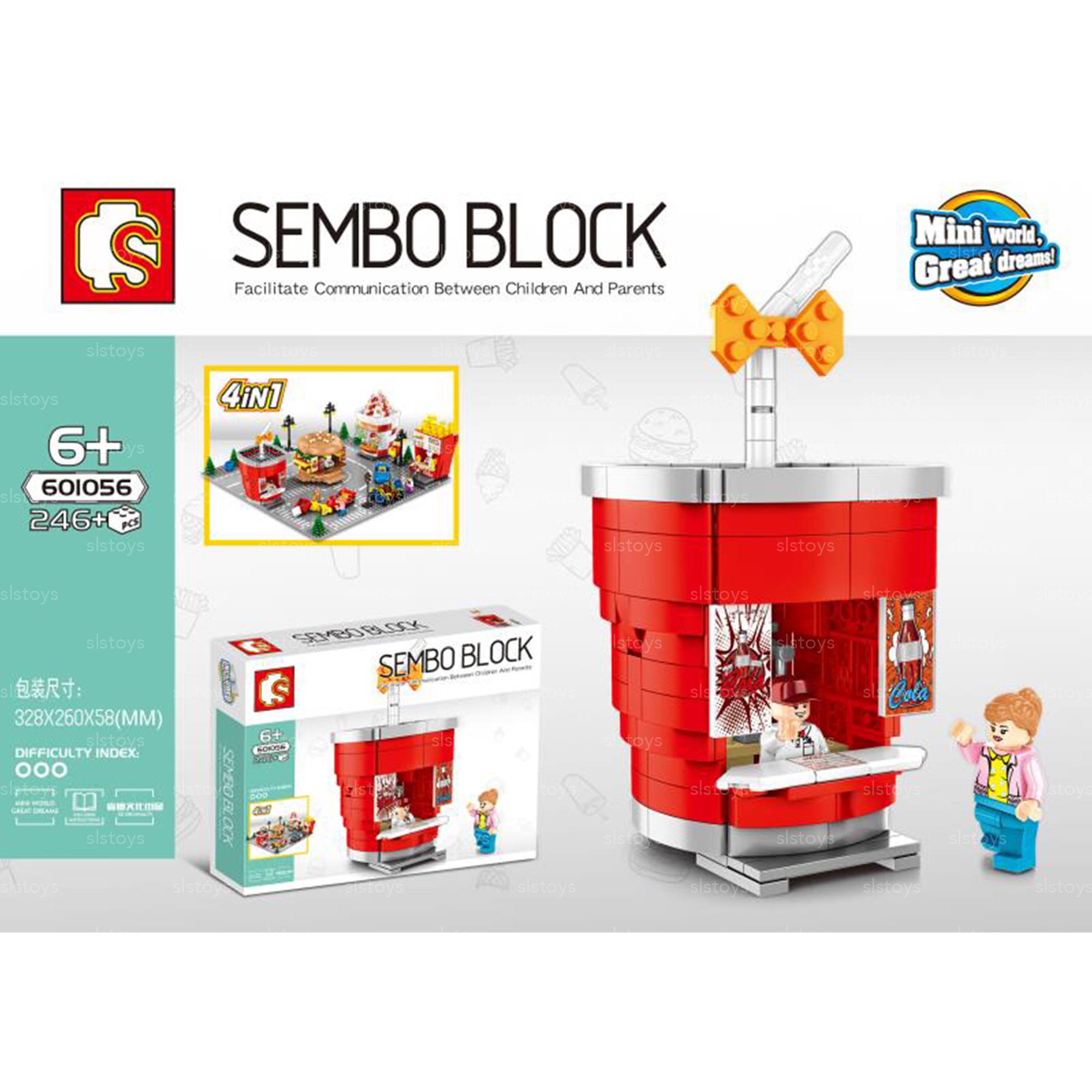 Buy Slstoys Sembo 601056 Block Building Street Series Coca Cola Soft ...