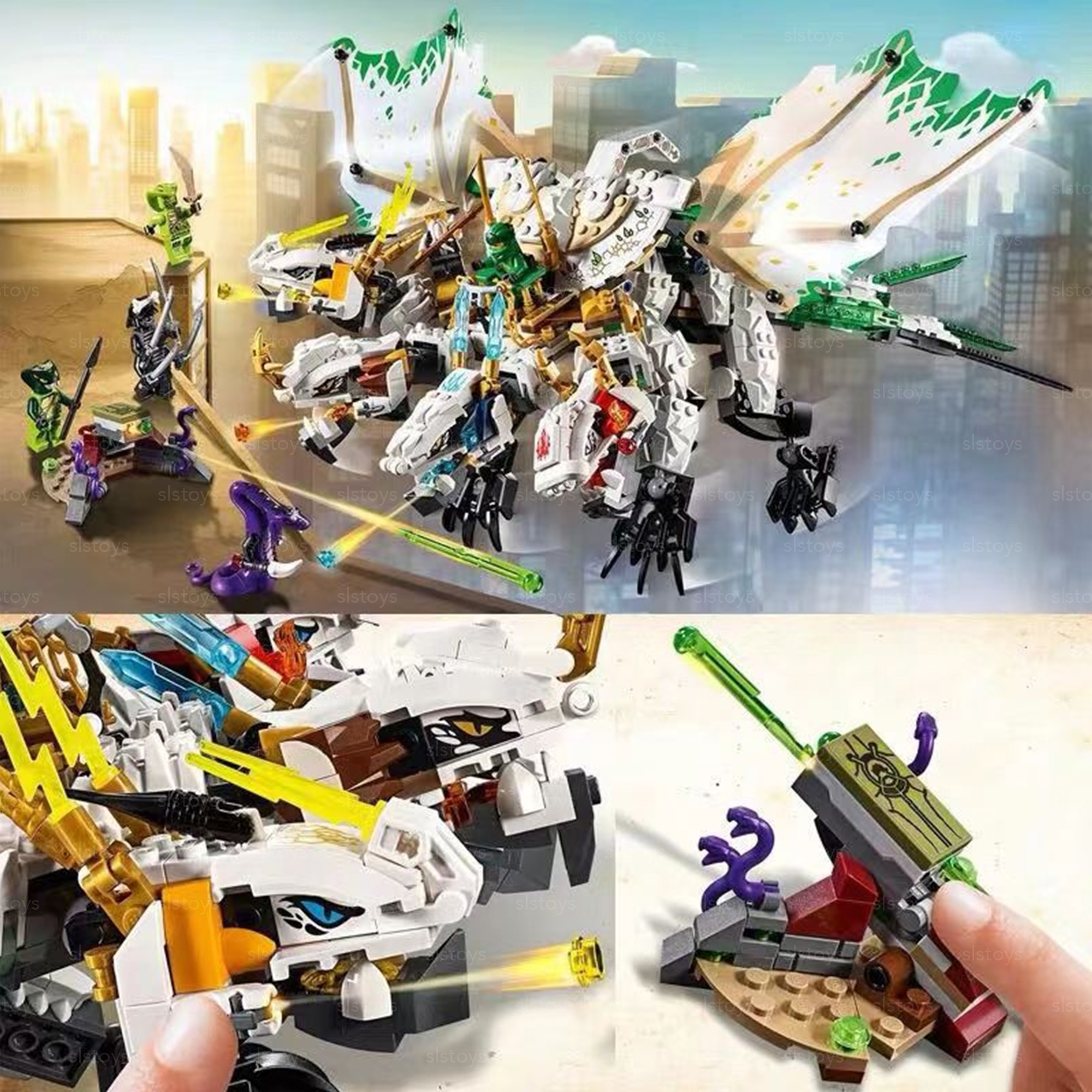 Buy Slstoys LP 06099 Ninja Saga The Ultra Dragon Model Set Building ...