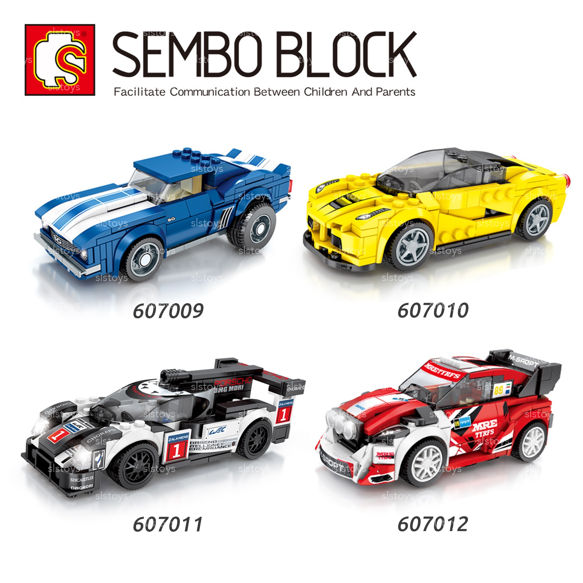 Buy Slstoys [Free Minifigure] Sembo Block 607009 607010 607011 607012 ...