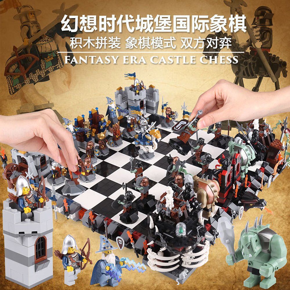 Buy Slstoys LP 16019 The Castle Giant Chess Set Brick Block 2462pcs ...