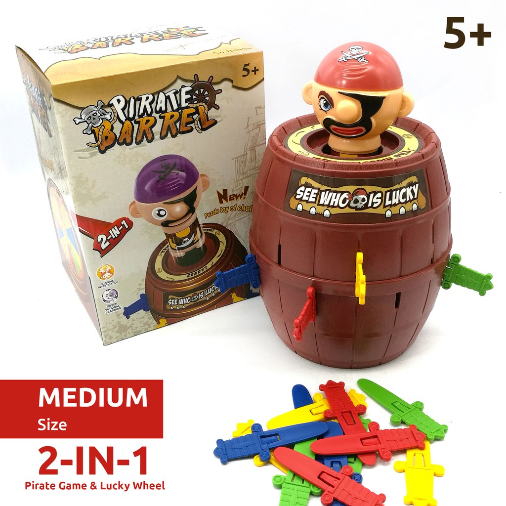 Buy Slstoys Pirate Barrel Game Lucky Wheel 2-IN-1 Trending Board Game ...