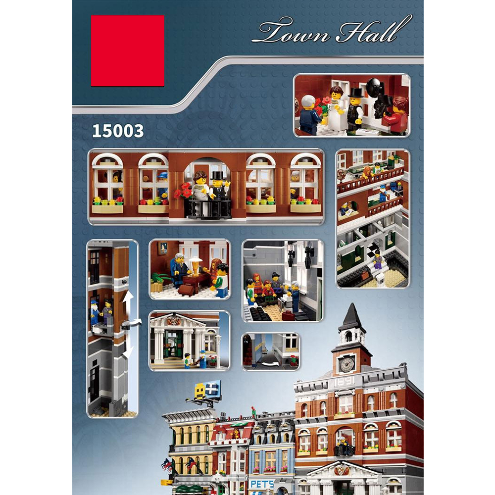 Buy Slstoys LP 15003 Creator Town Hall Street Building Block Series ...