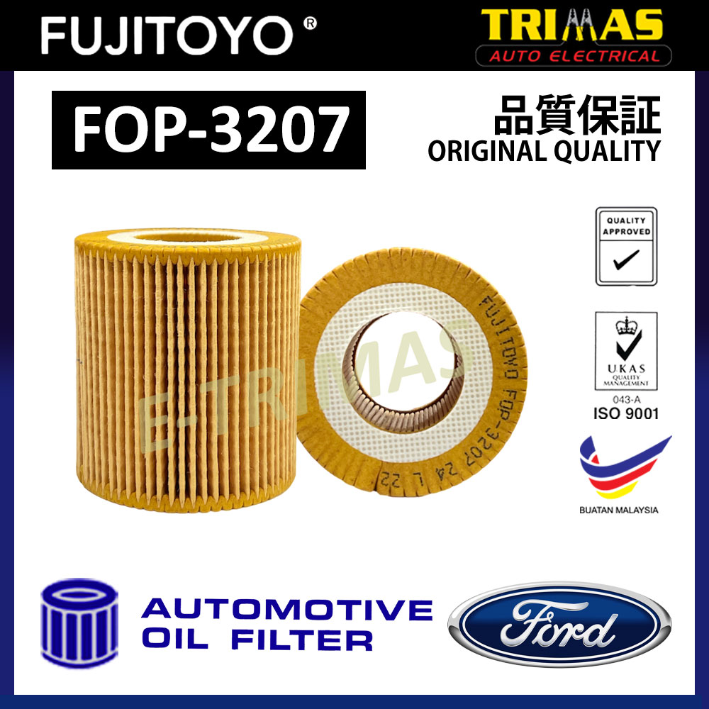 Buy E-trimas FUJITOYO Oil Filter Ford Ranger T6 Penapis Minyak Hitam ...