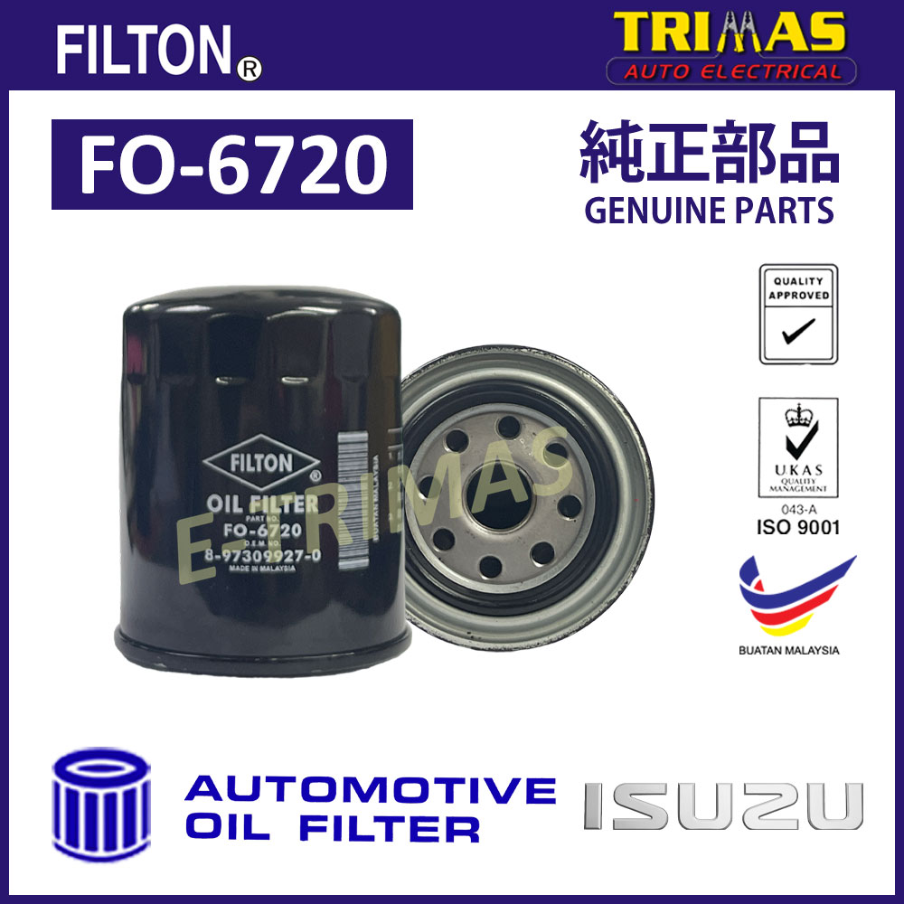 Buy E-trimas FILTON Oil Filter Isuzu D-Max DMax 4JH1 Old Model Penapis ...