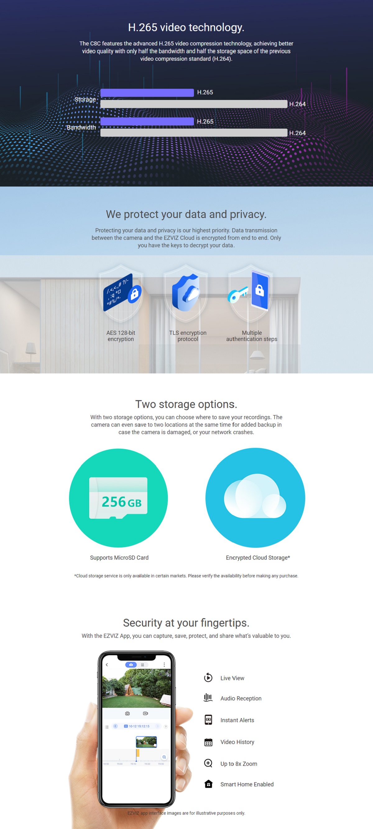 Buy Ipohonline EZVIZ C8C 2MP 4mm 1080P Outdoor WiFi Pan/Tilt Color ...