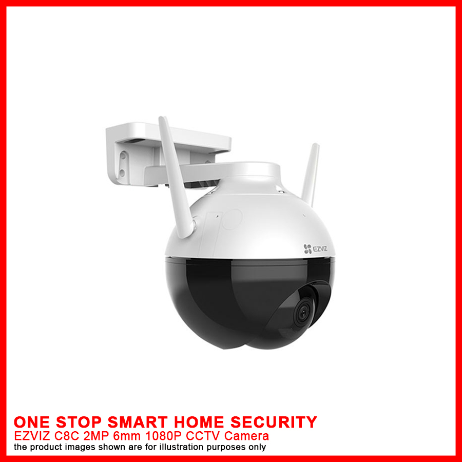 Buy Ipohonline EZVIZ C8C 2MP 6mm 1080P Outdoor WiFi Pan/Tilt Color ...