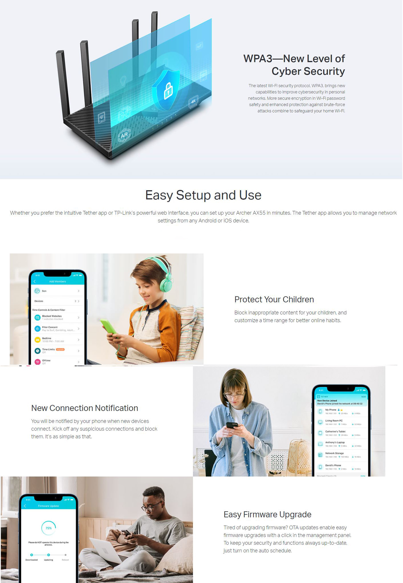 Buy Ipohonline TP-LINK ARCHER AX55 AX3000 DUAL-BAND GIGABIT WI-FI 6 Router | eRomman