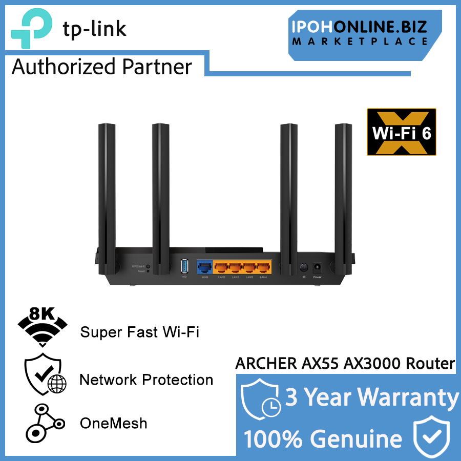 Buy Ipohonline TP-LINK ARCHER AX55 AX3000 DUAL-BAND GIGABIT WI-FI 6 ...