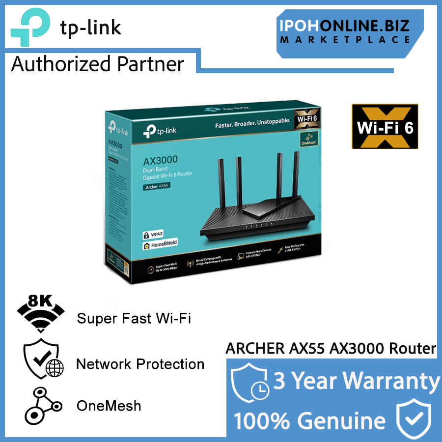 Buy Ipohonline TP-LINK ARCHER AX55 AX3000 DUAL-BAND GIGABIT WI-FI 6 ...