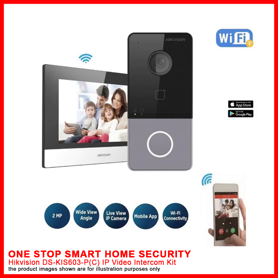 Buy Ipohonline Hikvision DS-KIS603-P(C) Video Intercom Kits IP Kits with 7 inch Touchscreen ...