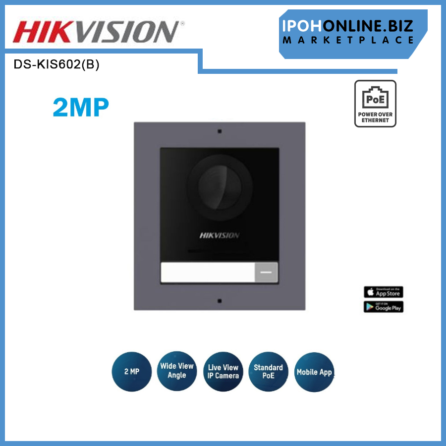 Buy Ipohonline Hikvision DS-KIS602(B) IP Video Intercom Kit with 7" Touchscreen + 4 ports PoE ...