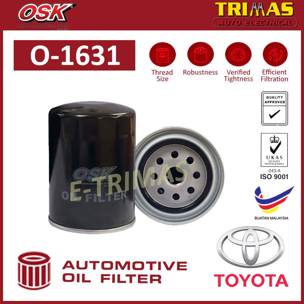 Buy E-trimas OSK Oil Filter Toyota Hilux Hiace Dyna Penapis Minyak ...