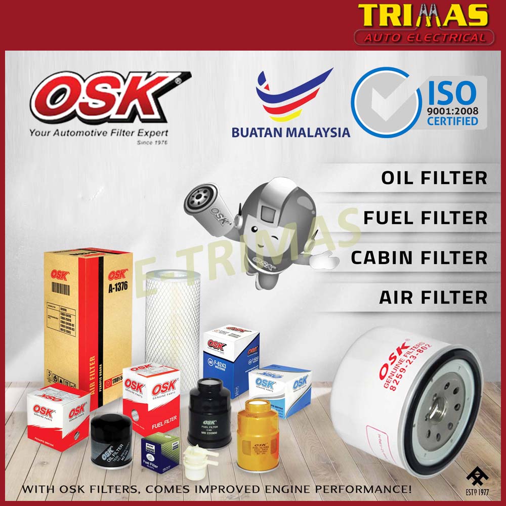 Buy E-trimas OSK Oil Filter Toyota Hilux Hiace Dyna Penapis Minyak ...