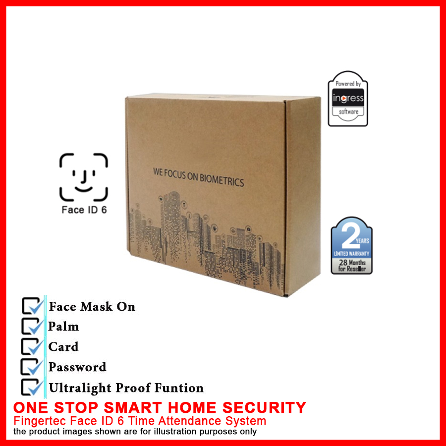 Buy Ipohonline FINGeRTEC Face ID 6 Face Recognition with Mask On Time ...