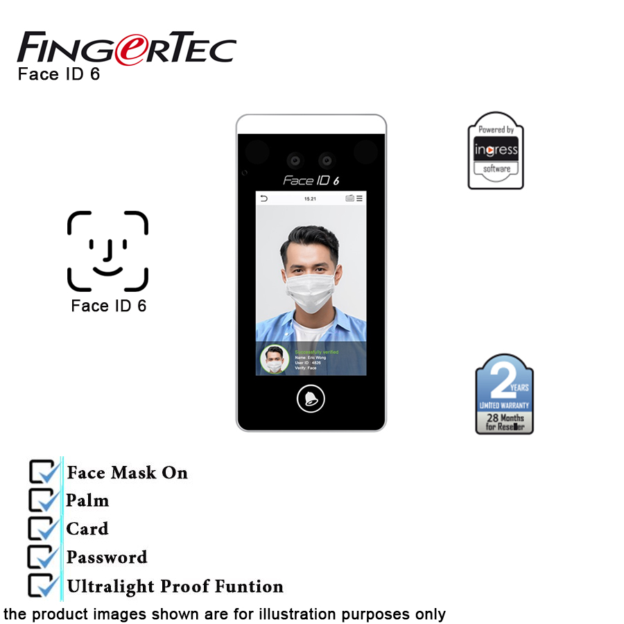 Buy Ipohonline FINGeRTEC Face ID 6 Face Recognition with Mask On Time Attendance System online ...