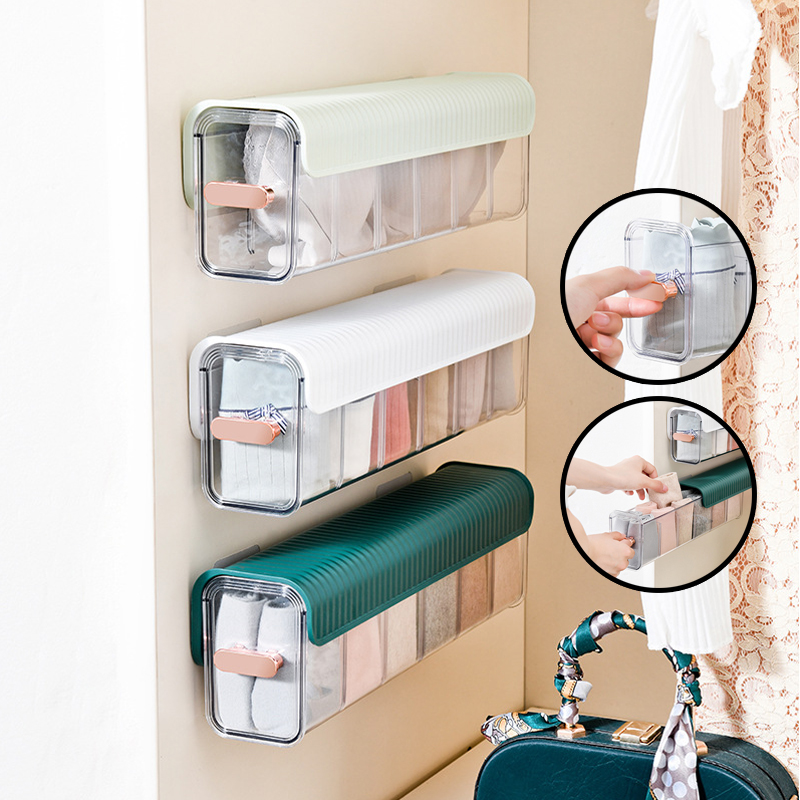 Buy Gdeal GTE 3in1 Wall Mounted Socks Storage Box Dustproof Pull Out ...