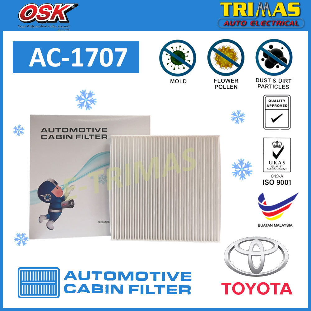 Buy E-trimas OSK Cabin Filter Toyota Vios Camry Alphard Vellfire Estima ...