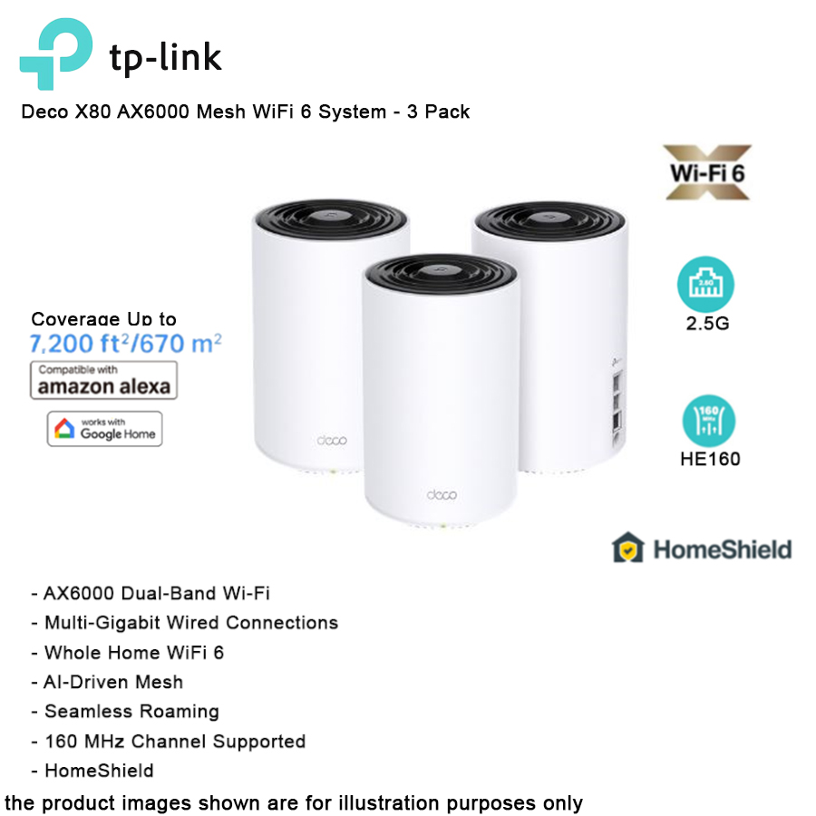 Buy Ipohonline TP-Link Deco X80 AX6000 Whole Home AI-Driven Dual-Band ...