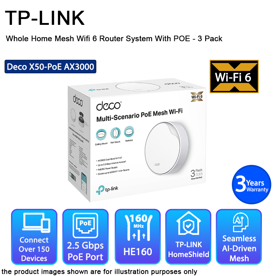 Buy Ipohonline TP-Link Deco X50-POE AX3000 Whole Home Mesh Wifi 6 ...