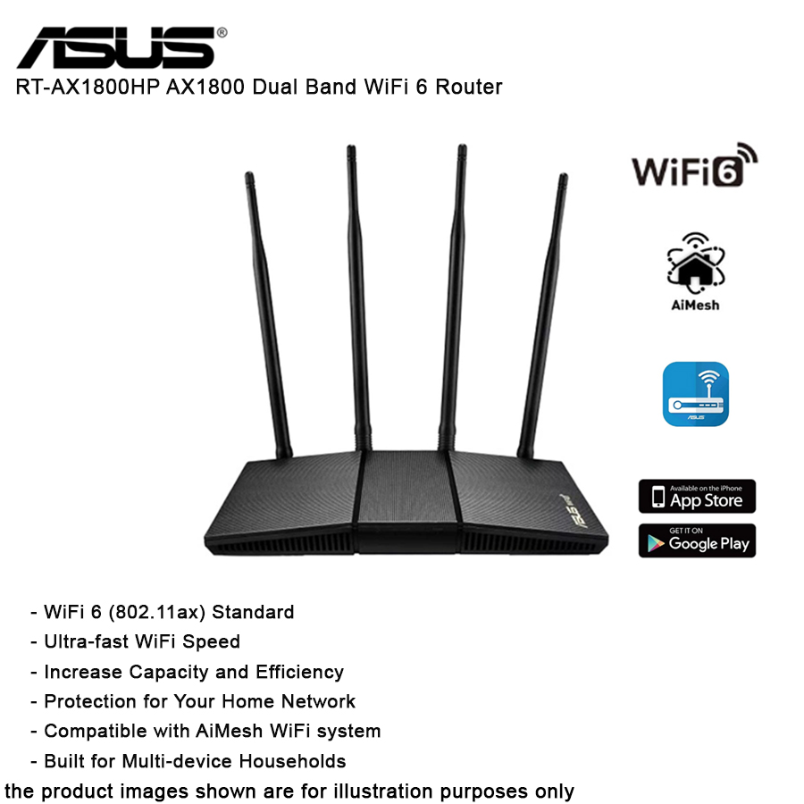 Buy Ipohonline ASUS RT-AX1800HP AX1800 Dual Band Smart WiFi 6 802.11ax ...