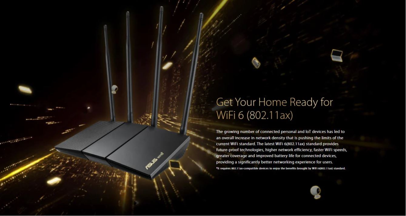 Buy Ipohonline ASUS RT-AX1800HP AX1800 Dual Band Smart WiFi 6 802.11ax ...