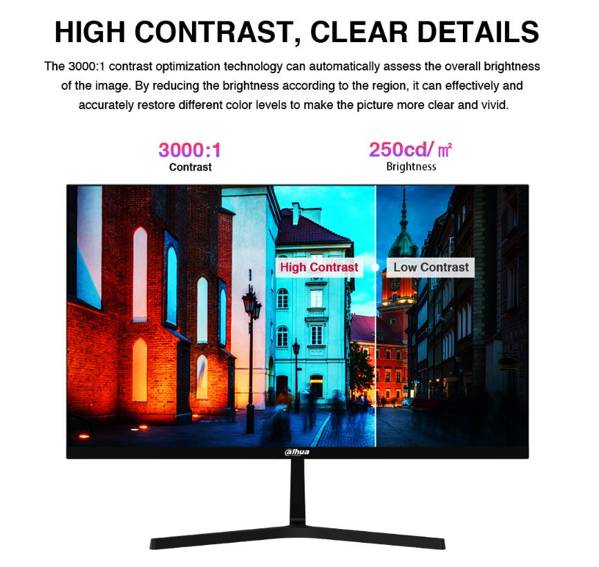 Buy Ipohonline Dahua LM24-B200S 23.8" FHD VA 75Hz 5ms Built-in Speaker VGA HDMI Monitor | eRomman