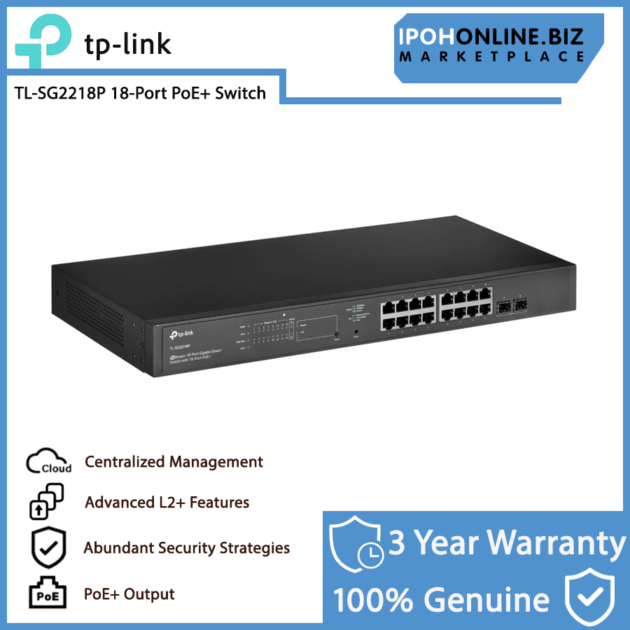 Buy Ipohonline TP-LINK TL-SG2218P JetStream 18-Port Gigabit Smart Switch With 16-Port PoE+ | eRomman
