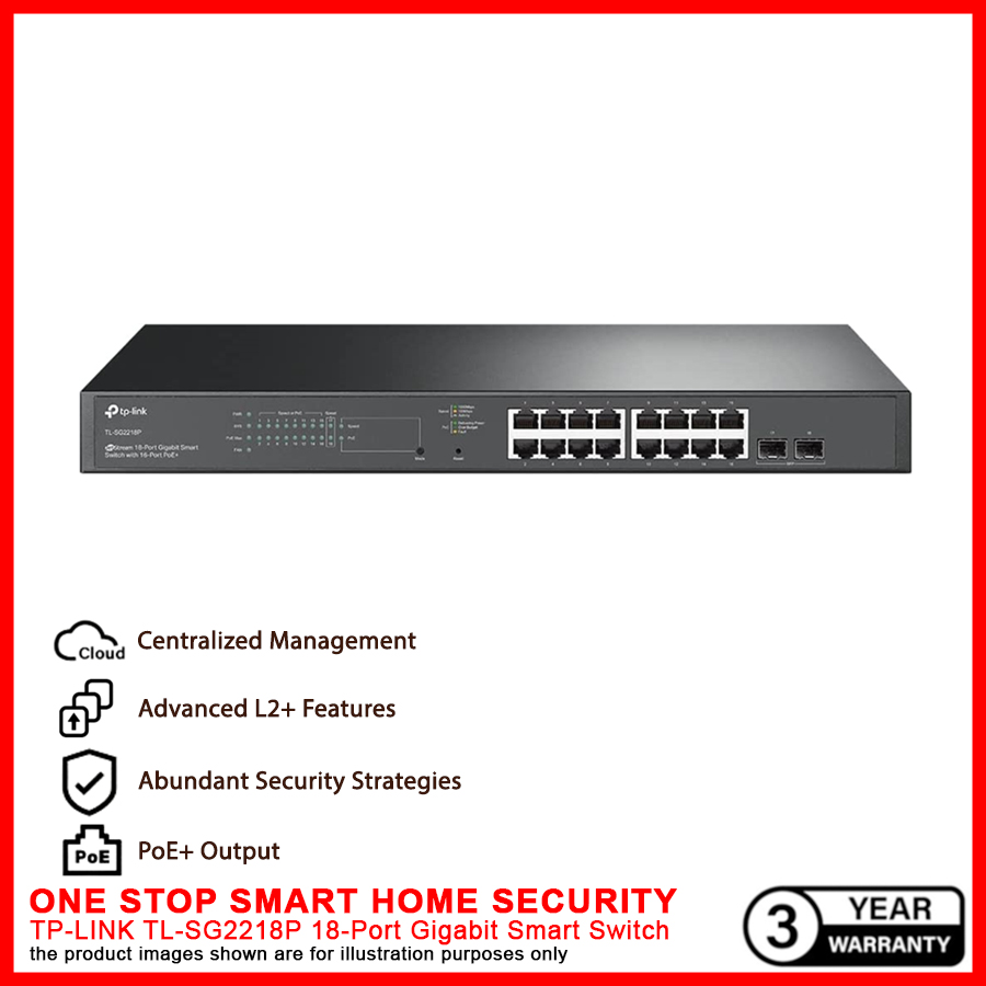 Buy Ipohonline TP-LINK TL-SG2218P JetStream 18-Port Gigabit Smart Switch With 16-Port PoE+ | eRomman