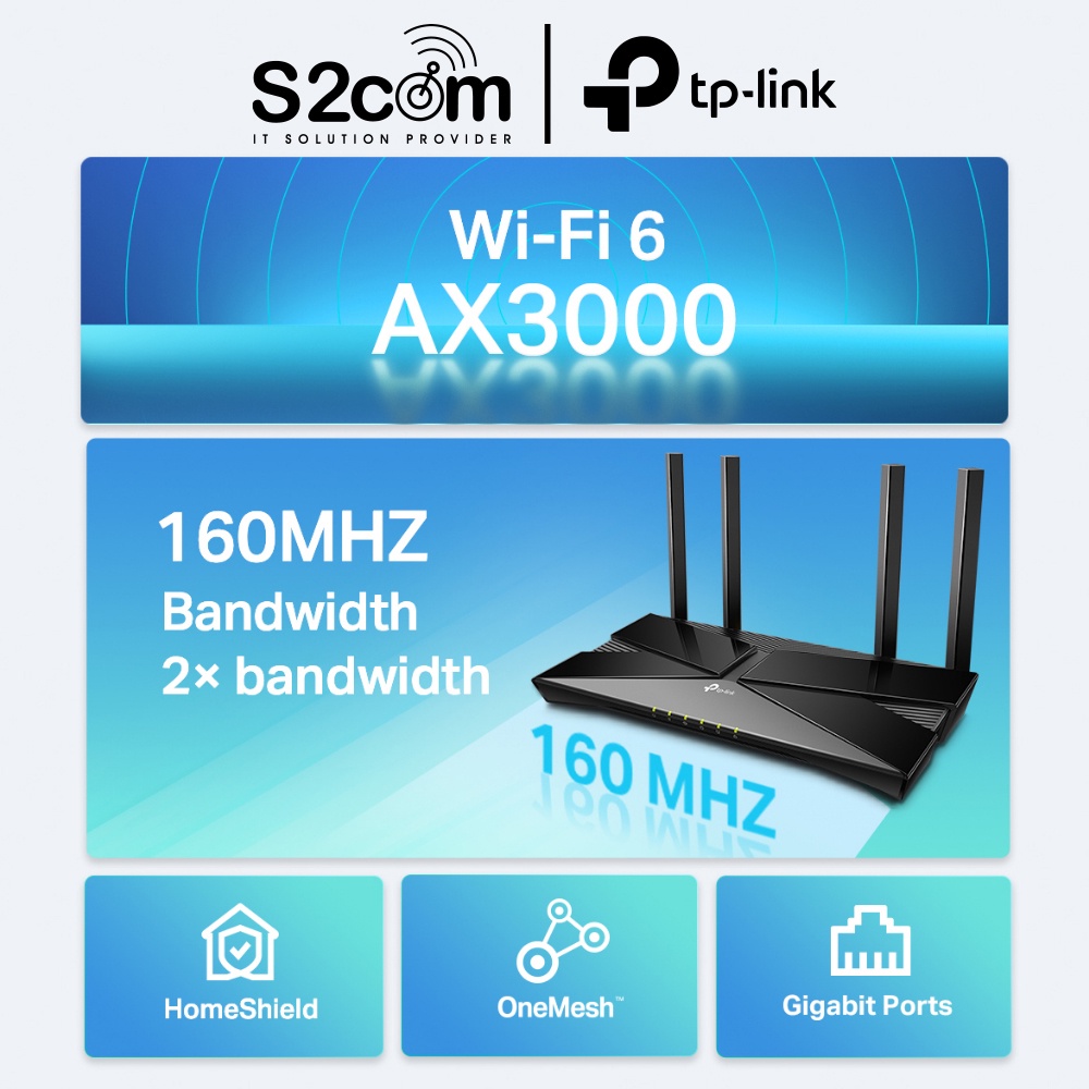 Buy Switch2com TP-Link Archer AX53 Wi-Fi 6 Router Dual Band Gigabit AX3000 High Power Wireless ...