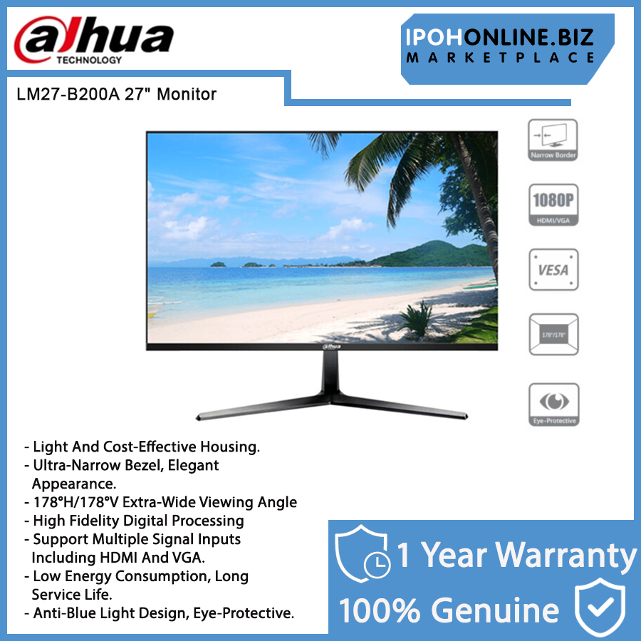 Buy Ipohonline Dahua LM27-B200A 27" FHD VA 75Hz 5ms VGA HDMI Monitor ...
