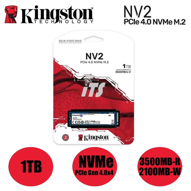 Buy Kingston NV2 NVMe PCIe Gen 4.0 x 4 SSD (1TB) | eRomman
