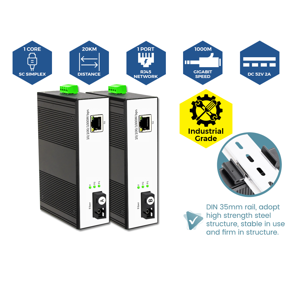 Buy Switch2com 1 Port SC Singlemode Simplex Fiber To 1 Port Ethernet ...