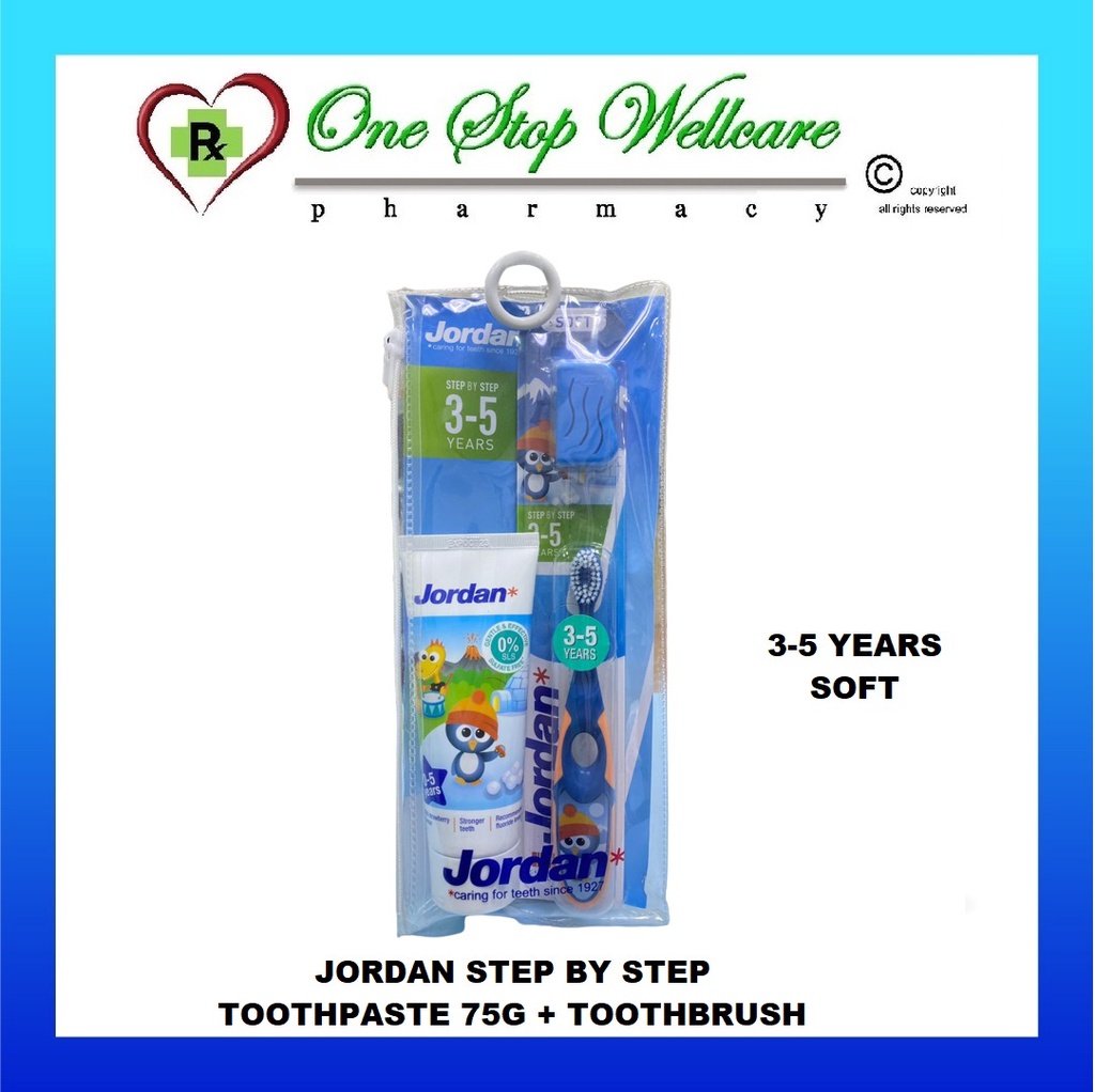 Buy Toothpaste 75g + Toothbrush Jordan (3-5 Years) | eRomman