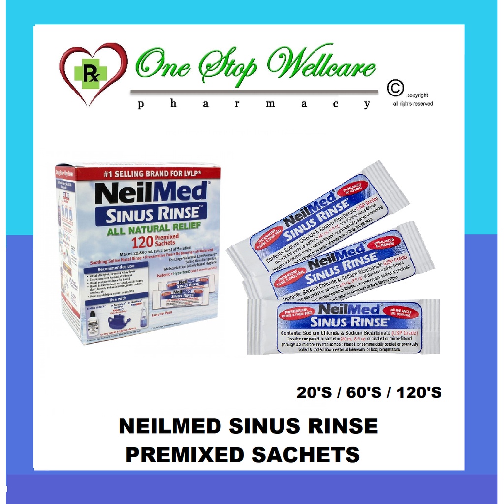 Buy Neilmed Sinus Rinse Premixed Sachets 20's / 60's | eRomman