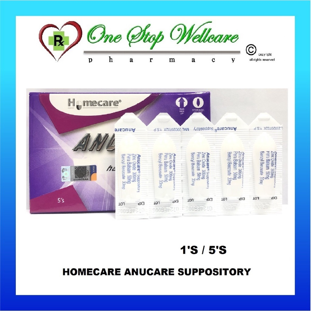 Buy Anucare Suppository 1's / 5's by Homecare | eRomman