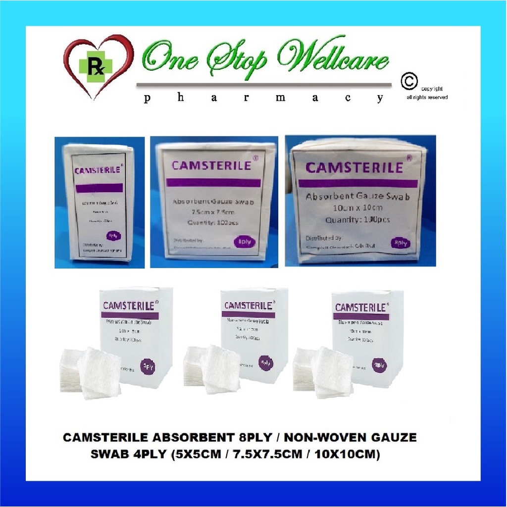 Buy Absorbent 8ply Gauze Swab by Camsterile | eRomman