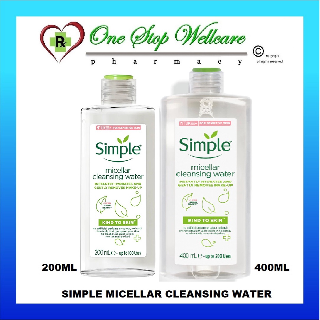 Buy Micellar Cleansing Water by Simple 200ml / 400ml | eRomman