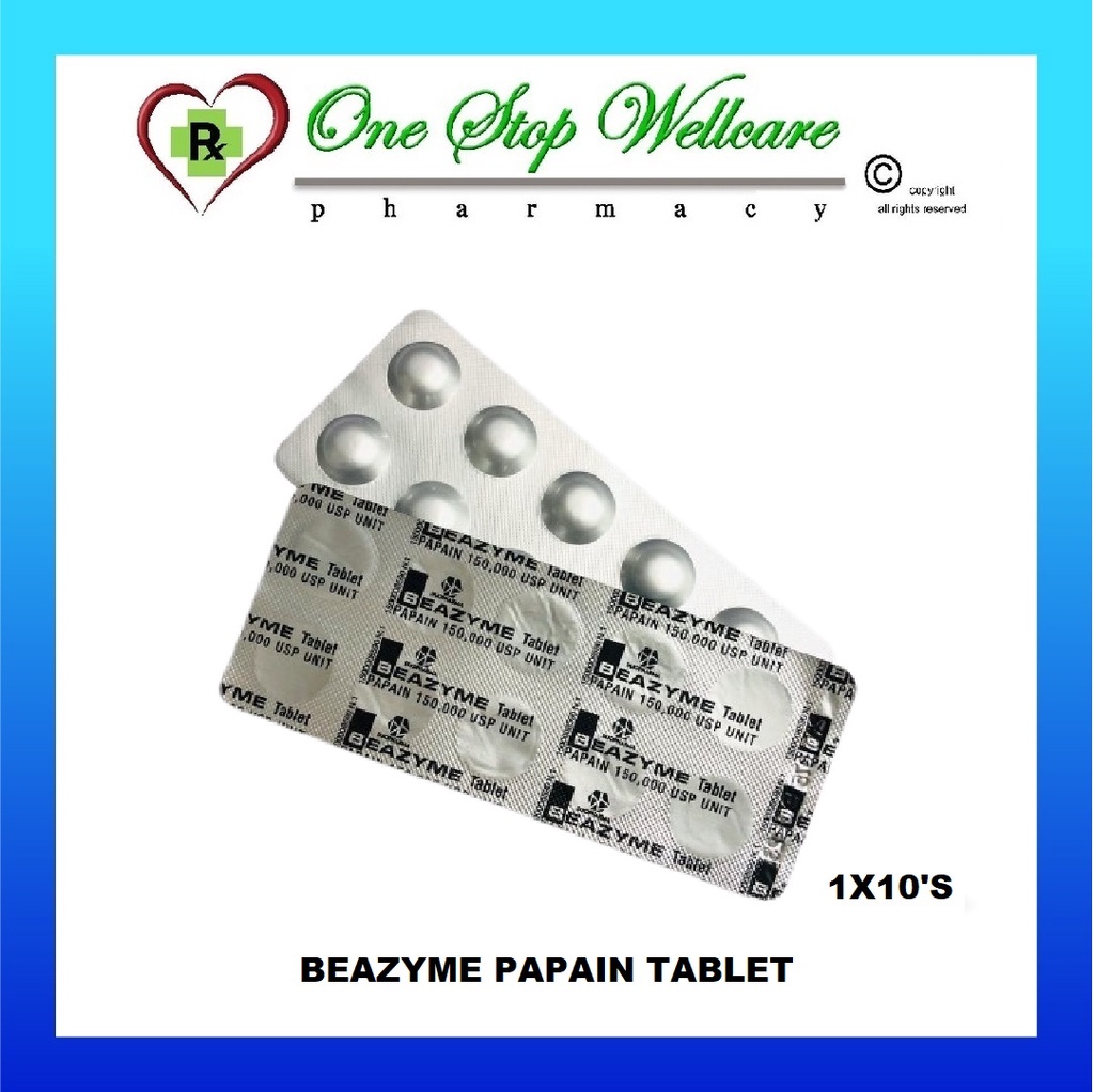 Buy Beazyme Papain Tablet 1x10's (Exp:12/2025) | eRomman