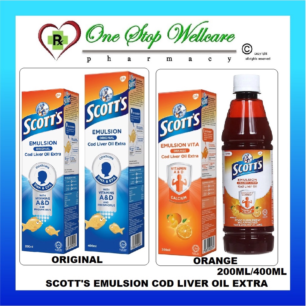 Buy Scott's Emulsion (Orange/Original) Cod Liver Oil | eRomman