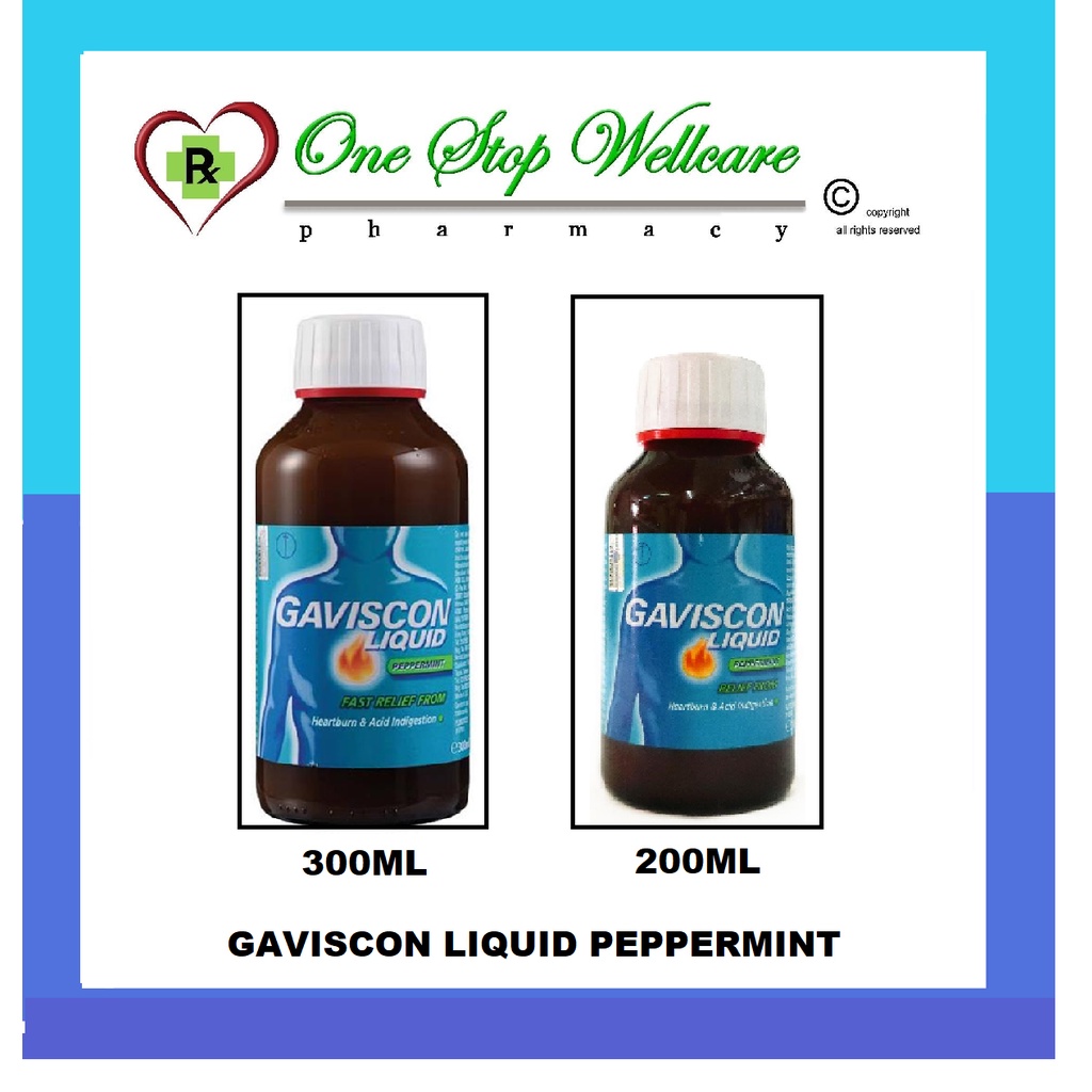 Buy Liquid Peppermint by Gaviscon 200ml (EXP:09/2023) | eRomman