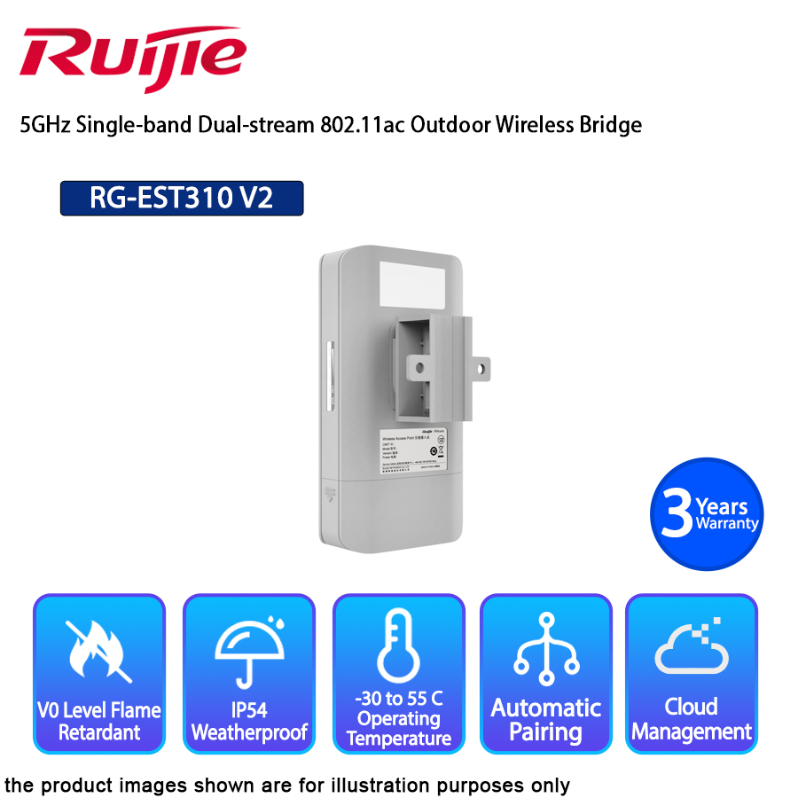 Buy Ipohonline RUIJIE REYEE RG-EST310 V2 5GHz 2x2 MIMO Dual-stream 802 ...