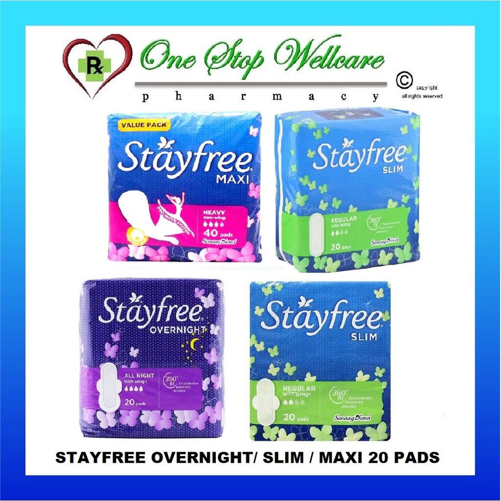 Buy Overnight/ Slim / Maxi 20 Pads by Stayfree | eRomman