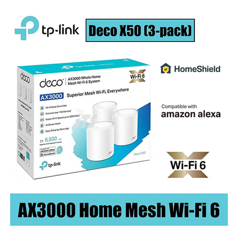 Buy Deco X50 AX3000 Whole Home Mesh Wi-Fi 6 System | eRomman